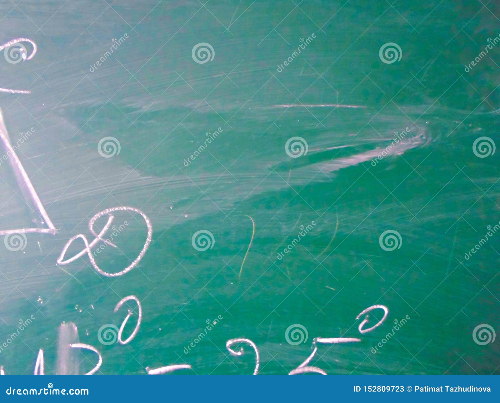 Math Formulas on Green Board, School Board. the Concept is Time To ...