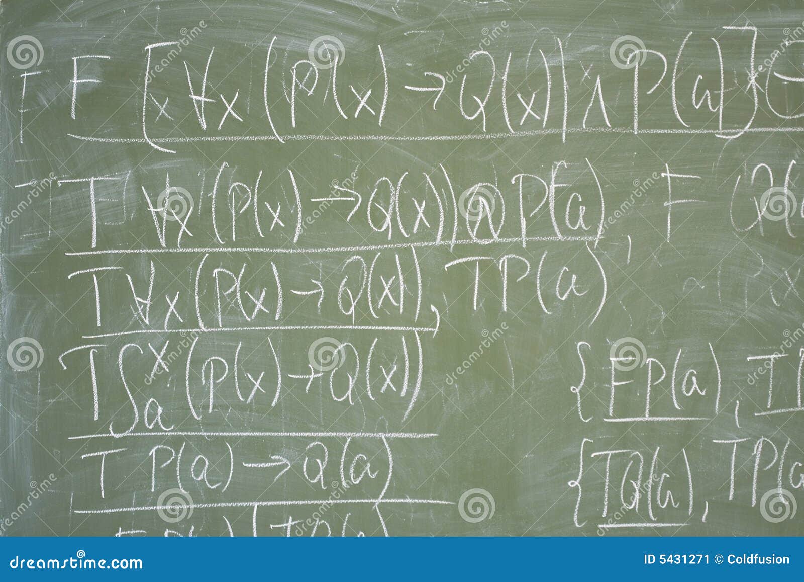 Math Formulas Written on the Desk Stock Image - Image of algebra, chalk ...