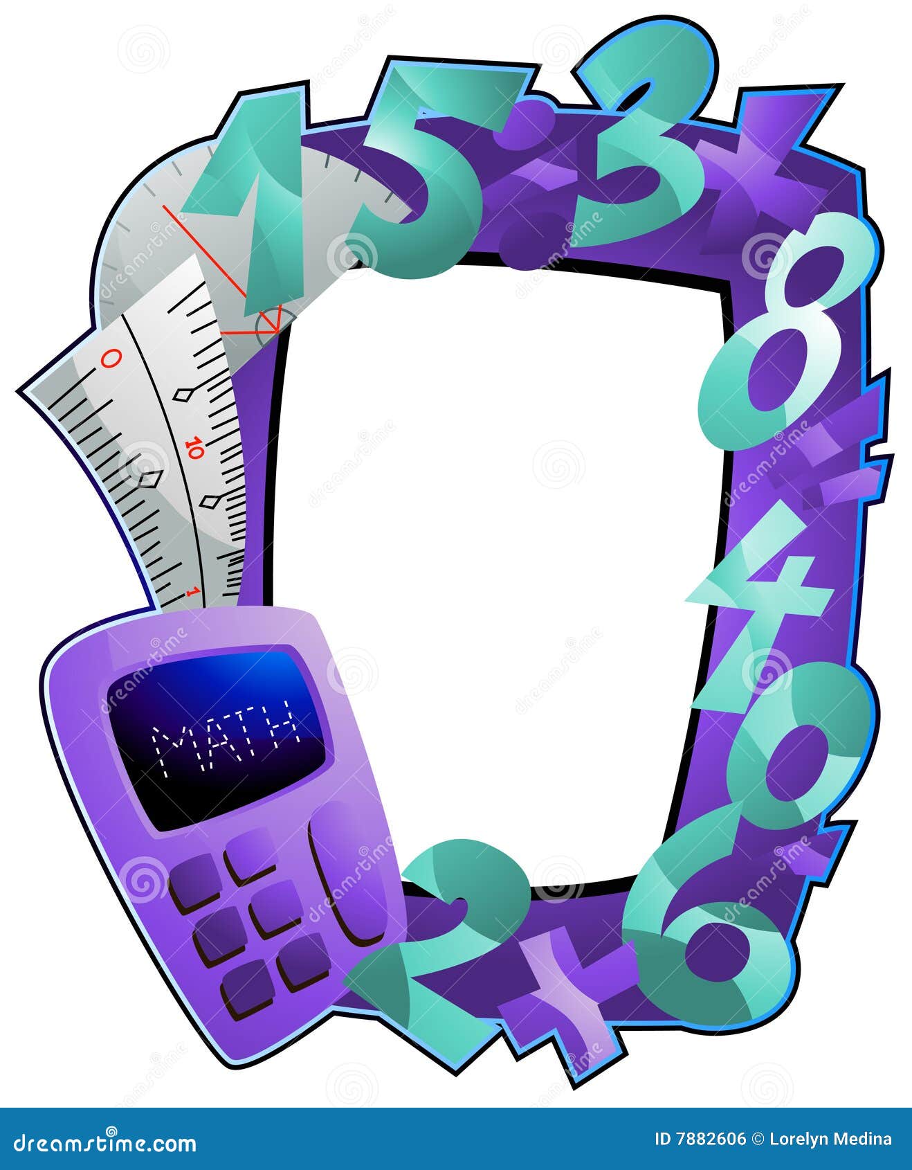 Math Frame stock illustration. Illustration of graphics - 7882606