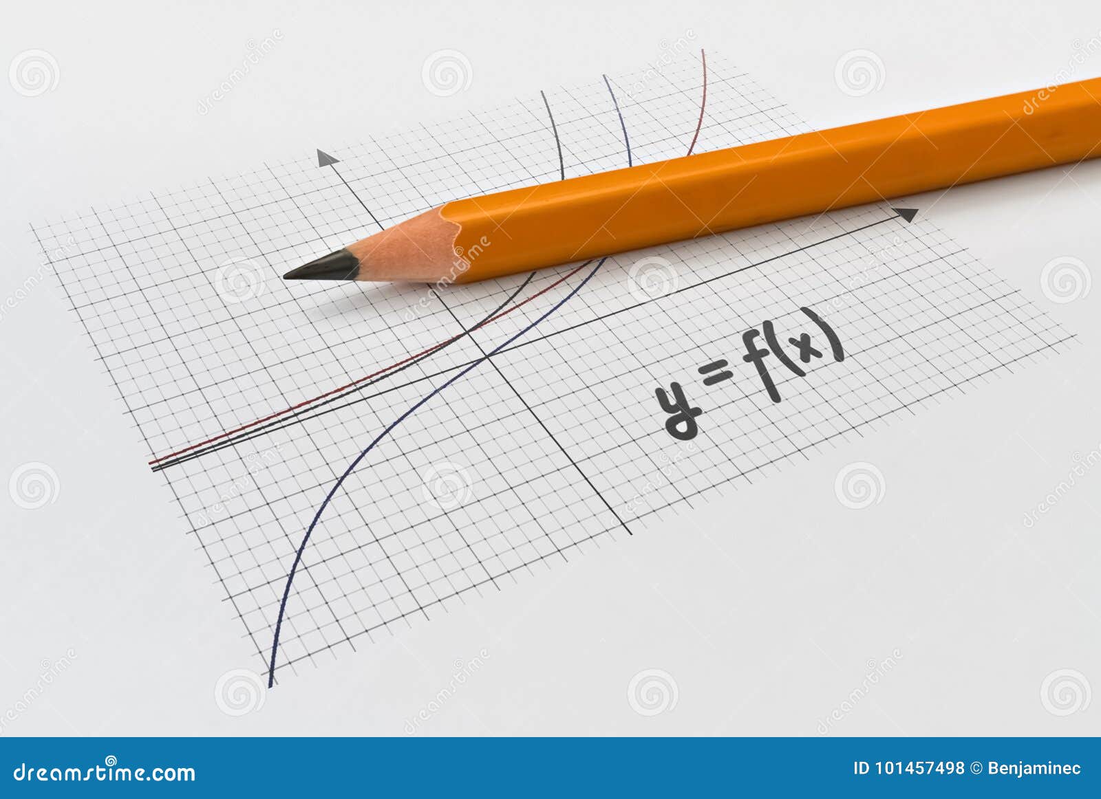 Math function and a pencil stock photo. Image of education - 101457498