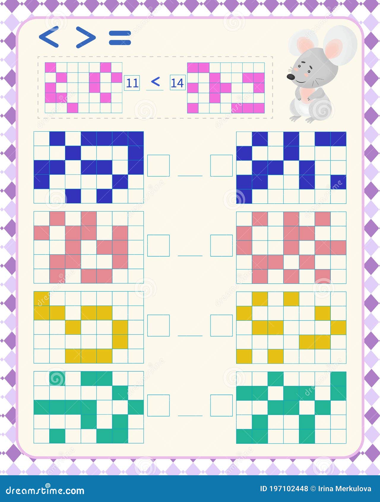 Math Game for Children. Development of Logic Stock Vector ...