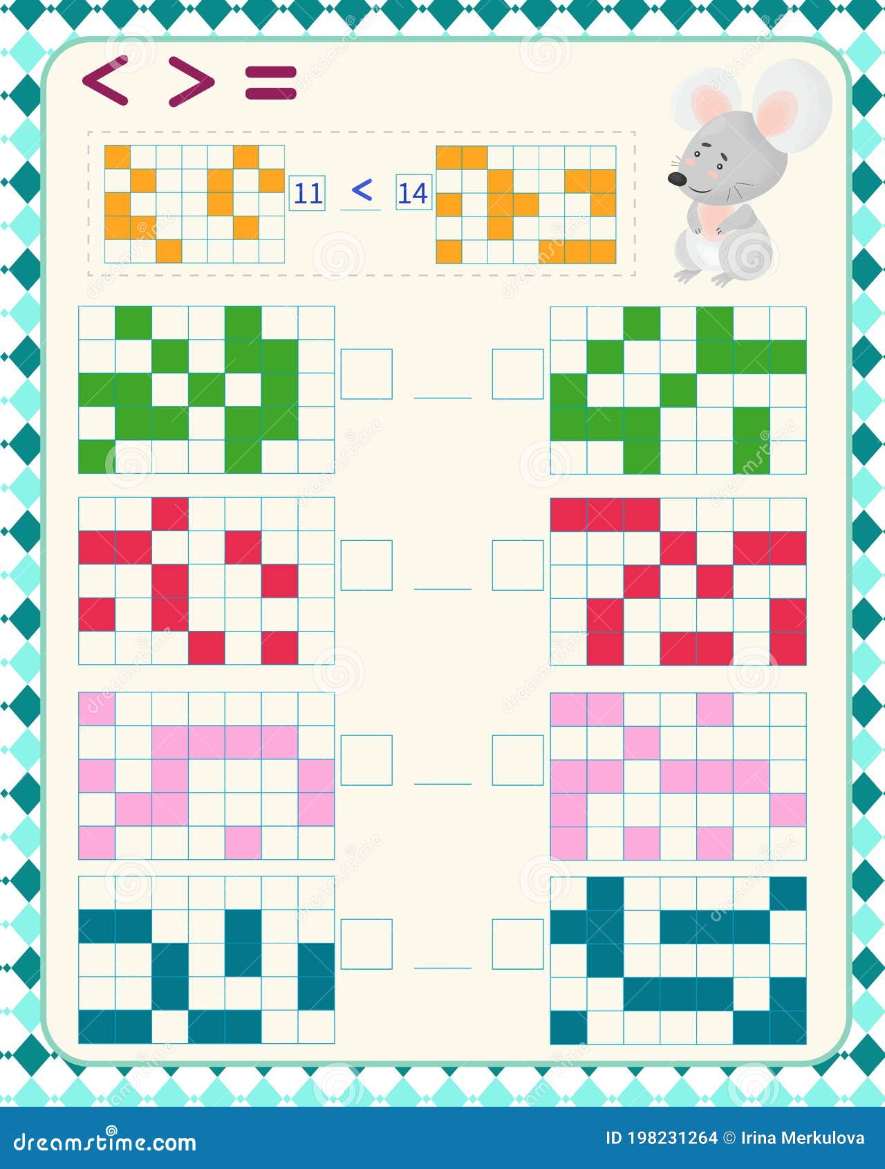 Math Game for Children. Development of Logic Stock Vector ...
