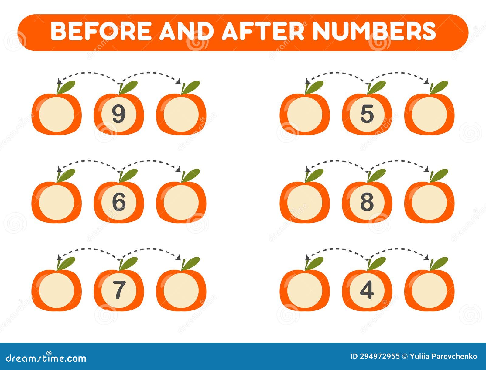 Math Game for Kids. before and after Numbers. Printable Worksheets ...