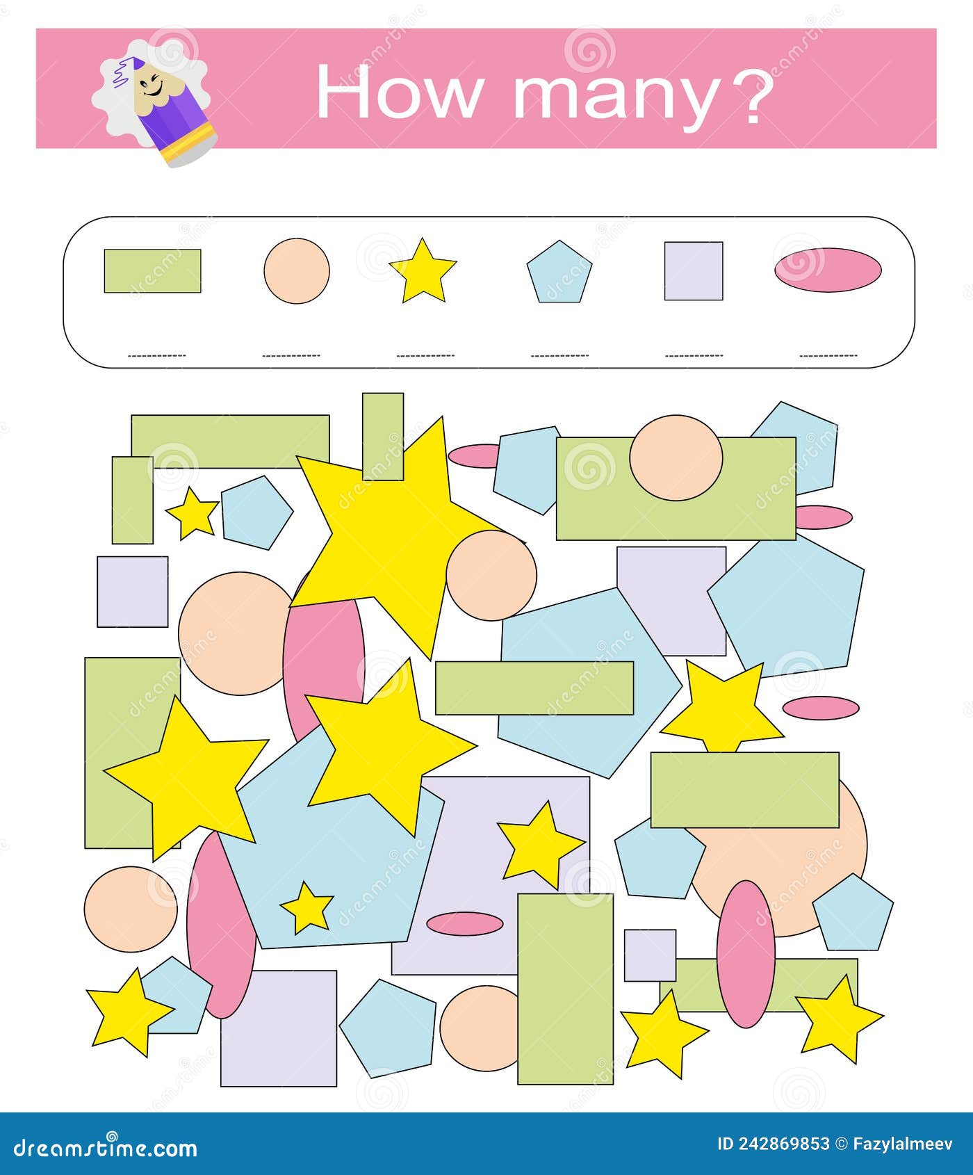 Math Game for Kids. Printable Worksheet. Stock Vector - Illustration of ...