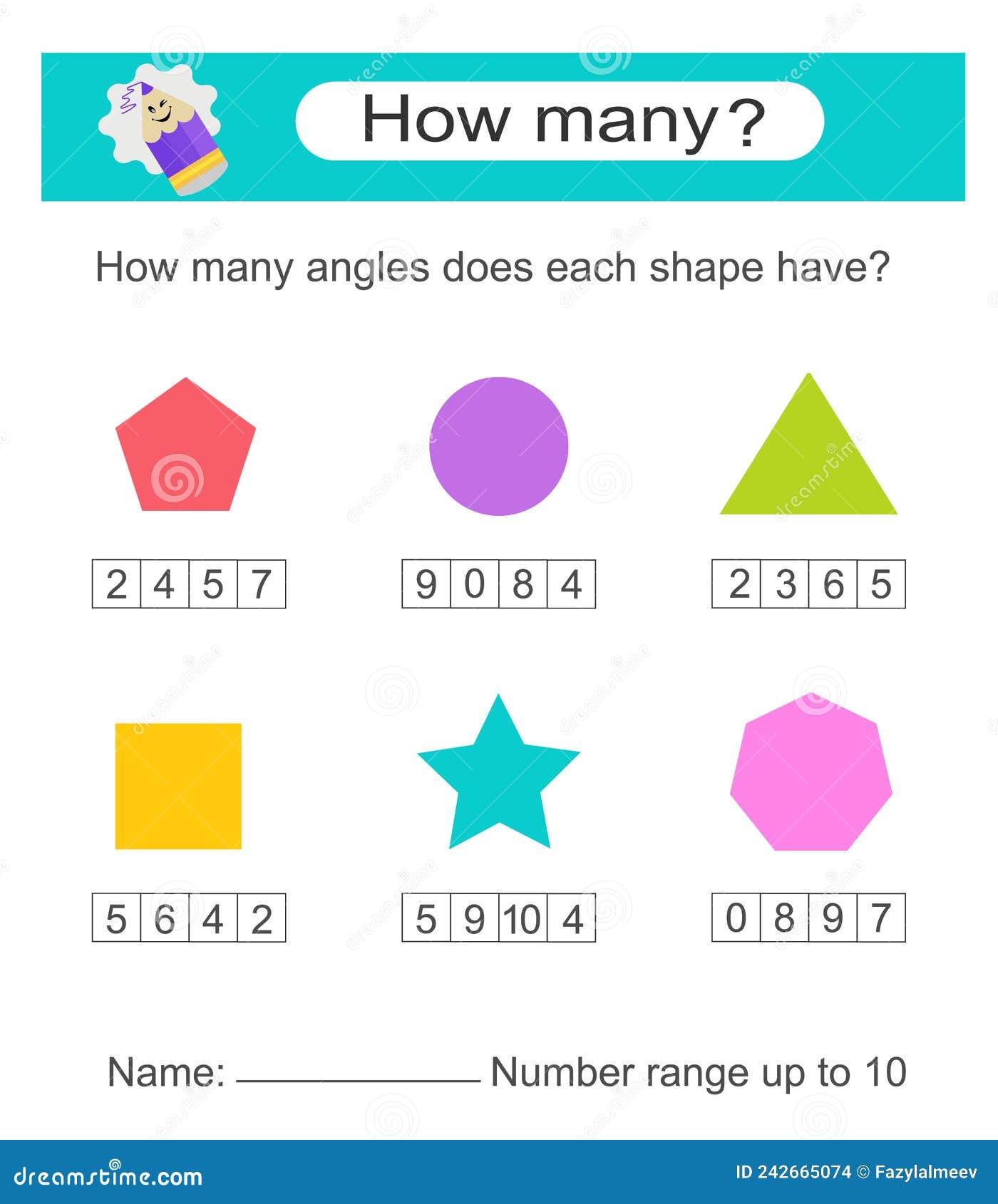 Math Game for Kids. Preschool Worksheet Activity Stock Vector ...