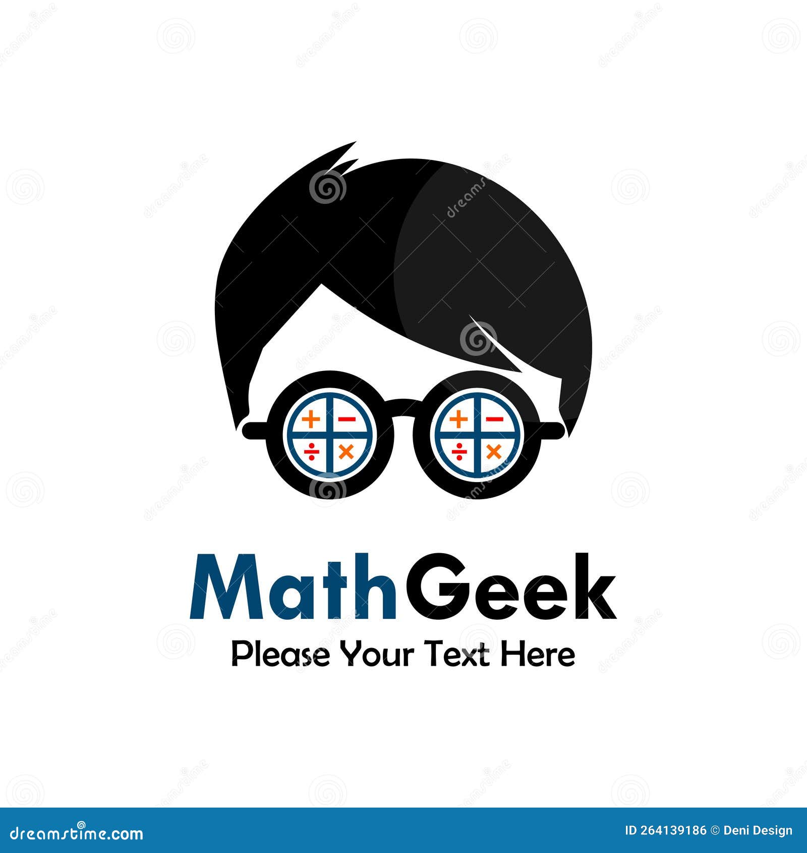 Math geek logo stock vector. Illustration of face, celebration - 264139186