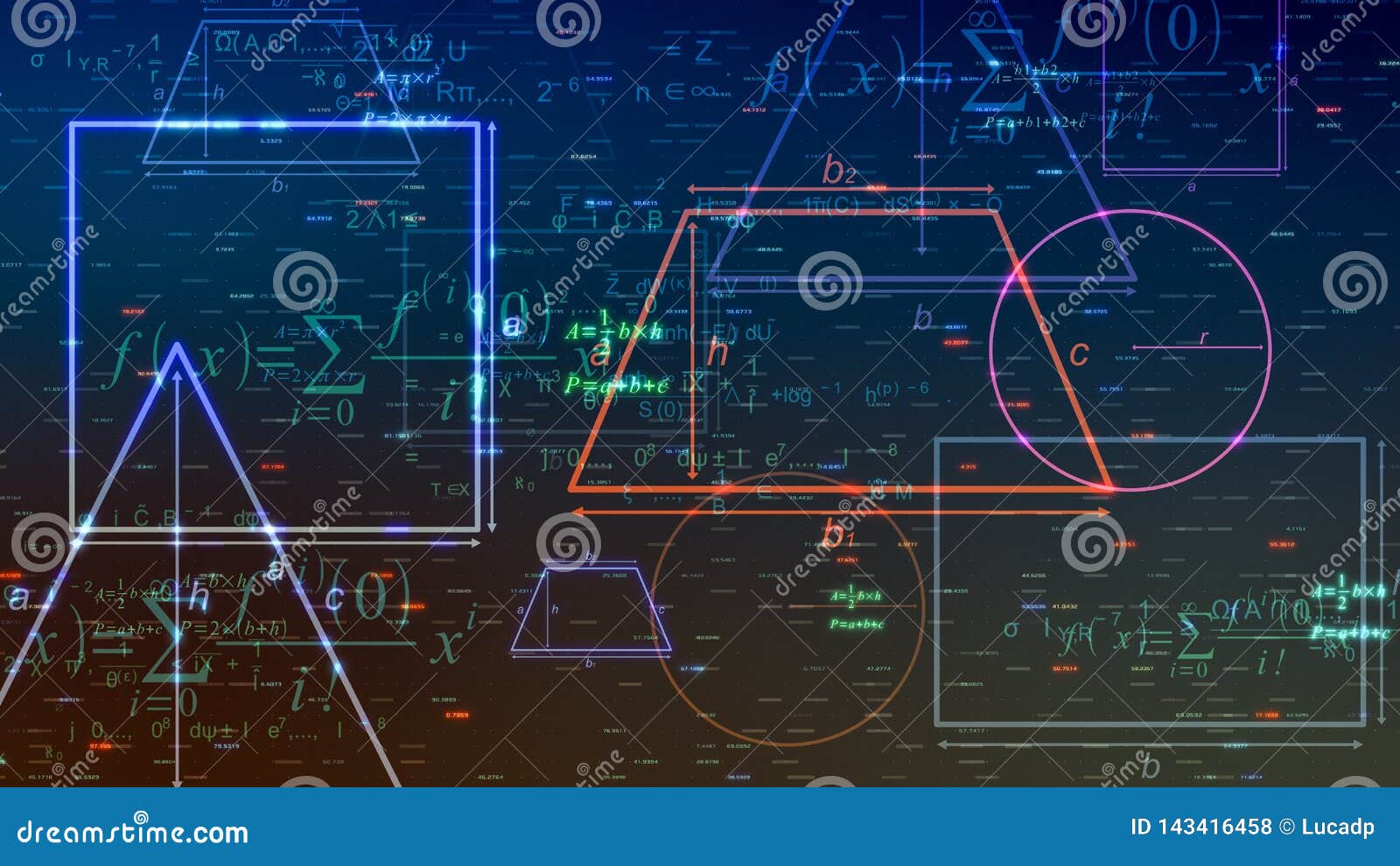 Math and geometry concept stock illustration. Illustration of physics ...