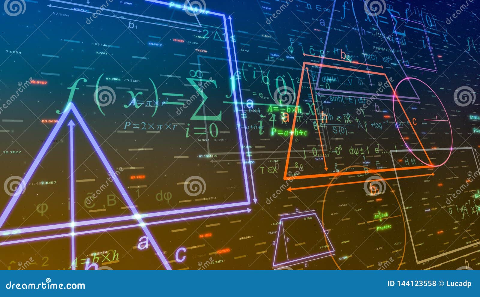 Math and geometry concept stock illustration. Illustration of angle ...