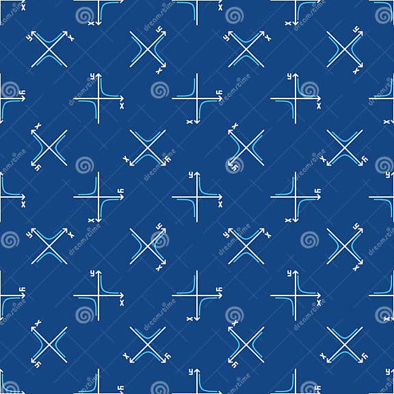 Math Graph with Arrows Vector Concept Outline Seamless Pattern Stock ...