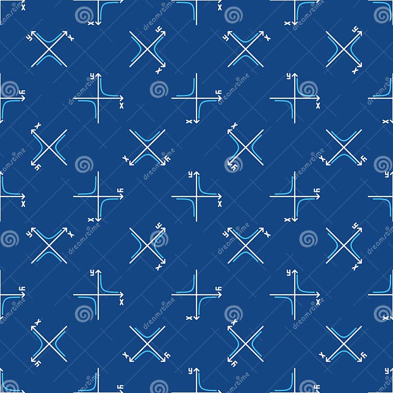 Math Graph with Arrows Vector Concept Outline Seamless Pattern Stock ...