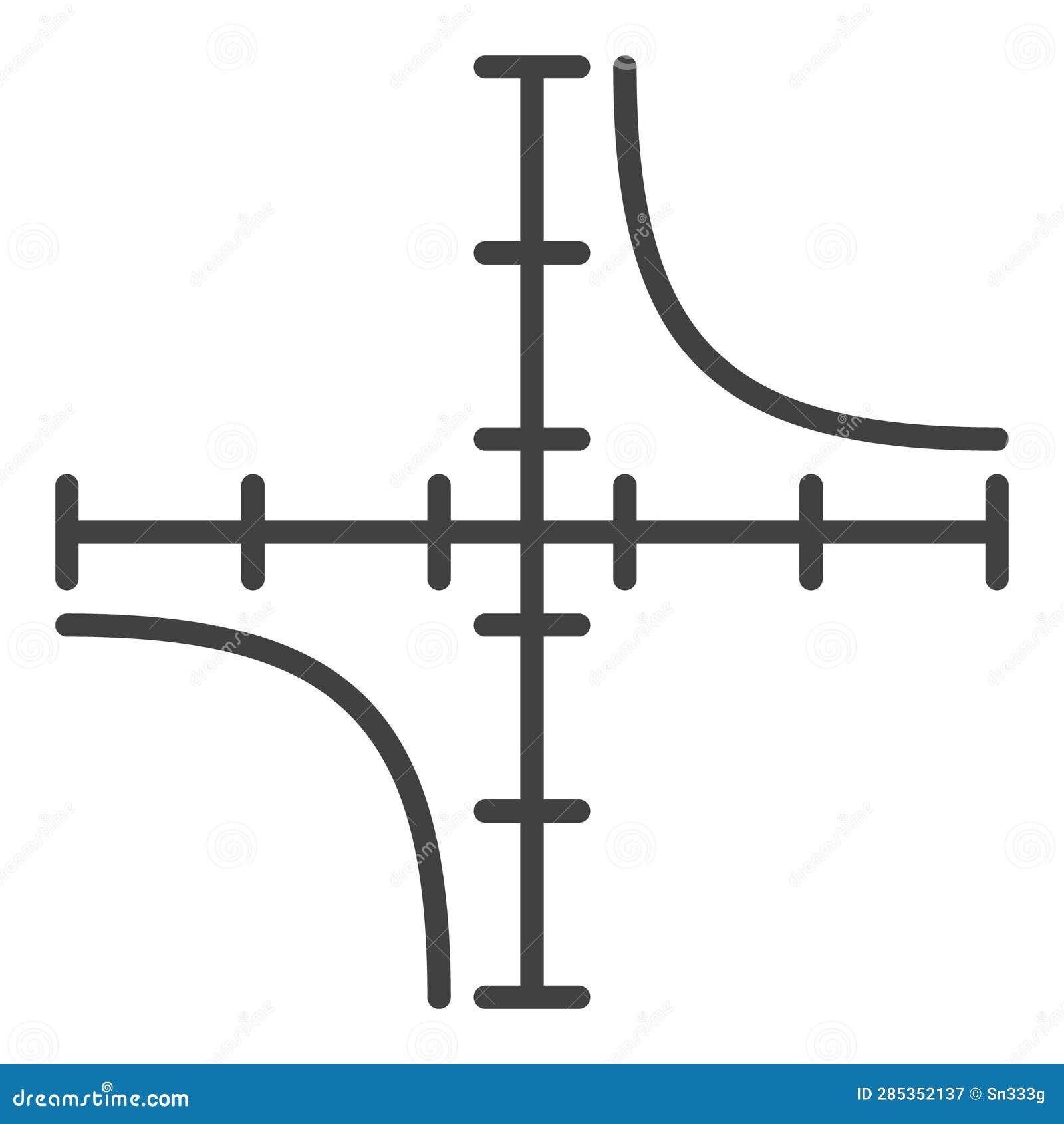 Math Graph Vector Concept Minimal Outline Icon or Sign Stock Vector ...