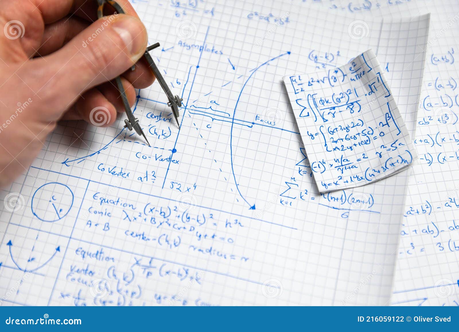 Math Handwriting in Notebook Closeup Stock Photo - Image of kids ...