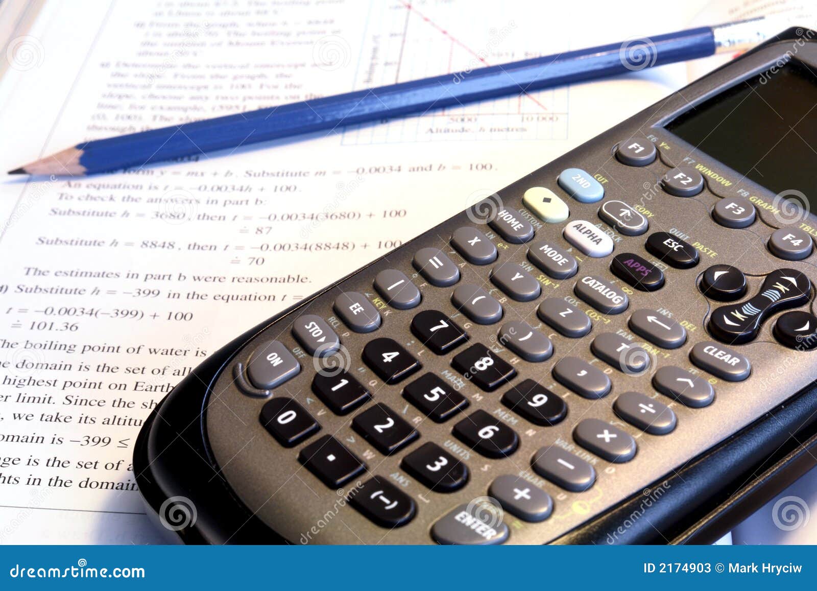 Math Homework stock image. Image of calculator, book, figure - 2174903