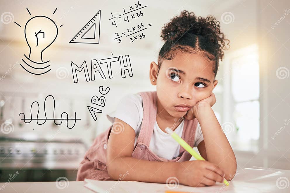 Math Homework, Education or Child Thinking of Mathematics Solution ...