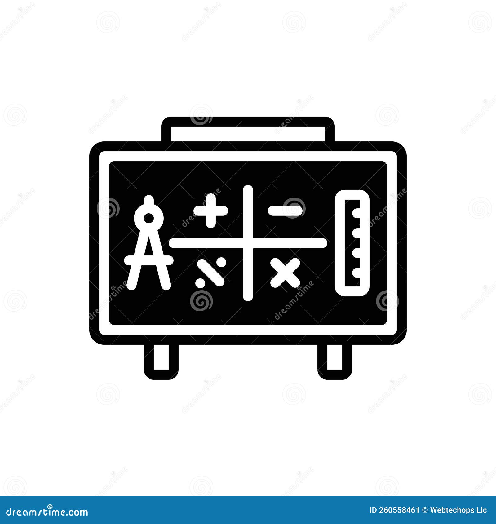 Black Solid Icon for Math, Concept and Formula Stock Illustration ...
