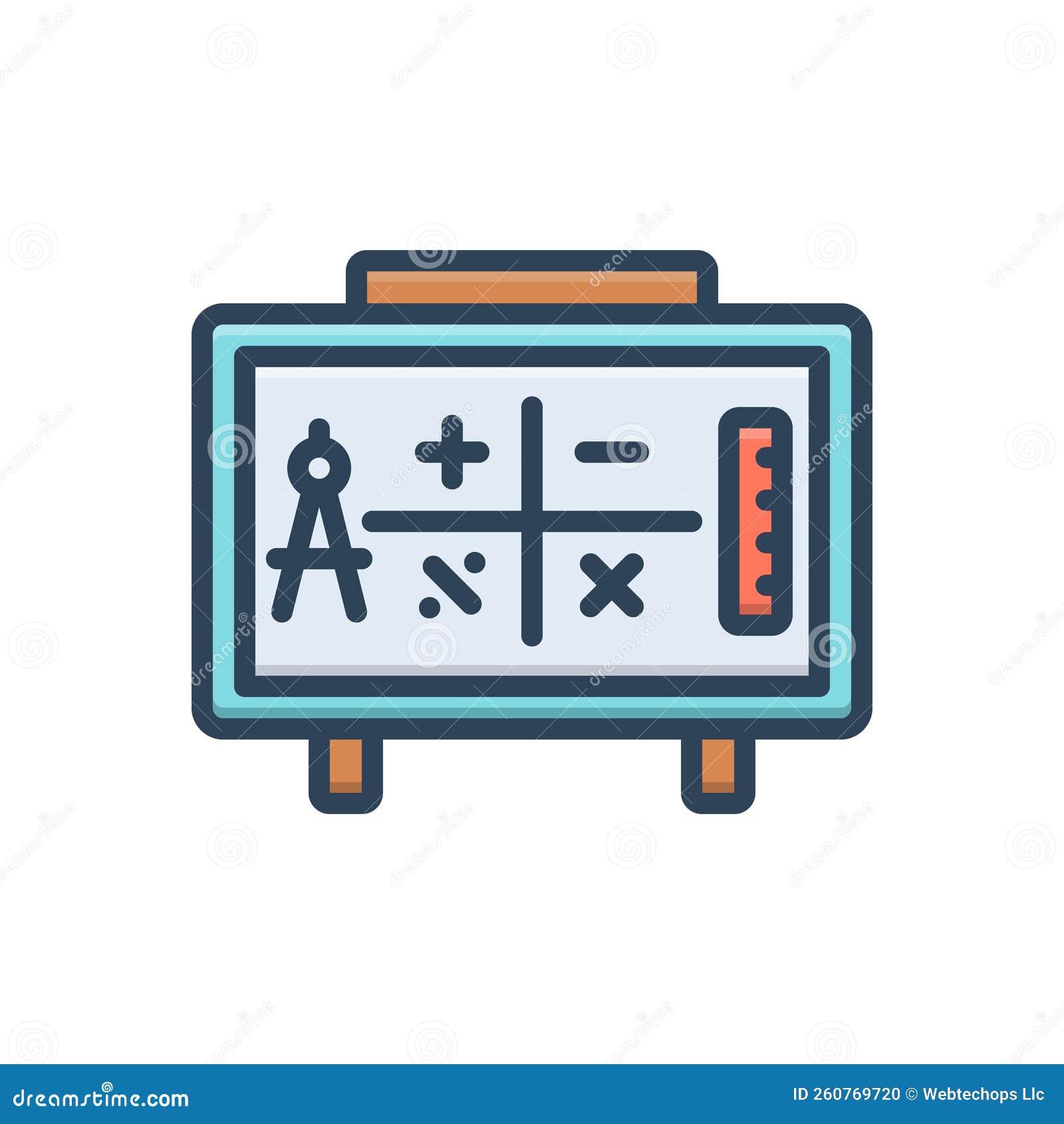 Color Illustration Icon for Math, Concept and Formula Stock ...