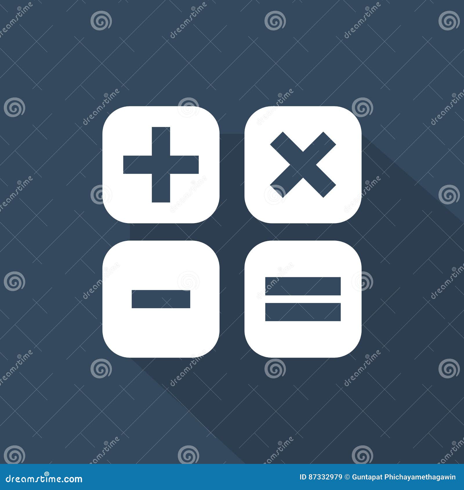 Math Icon, Math Icon Vector. Stock Vector - Illustration of interface ...
