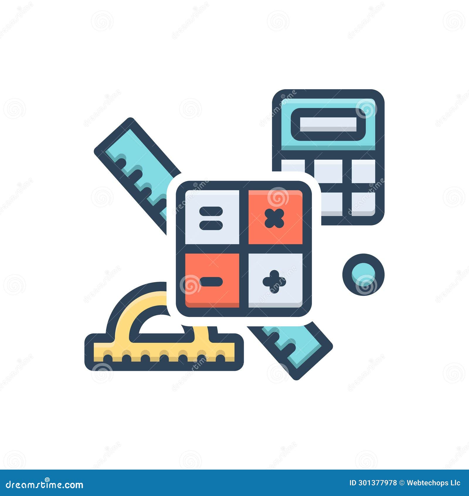 Color Illustration Icon for Math, Mathematical and Scale Stock ...