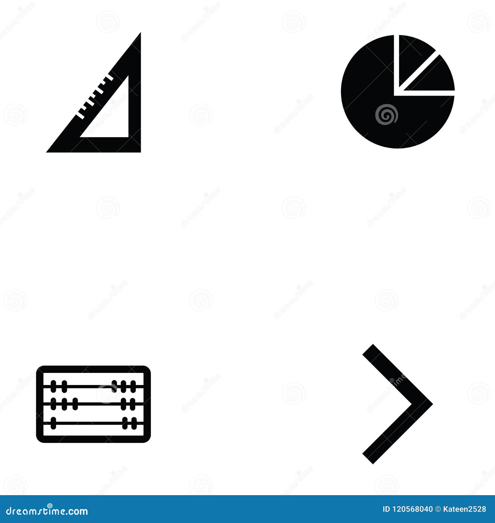 Math icon set stock vector. Illustration of mathematics - 120568040