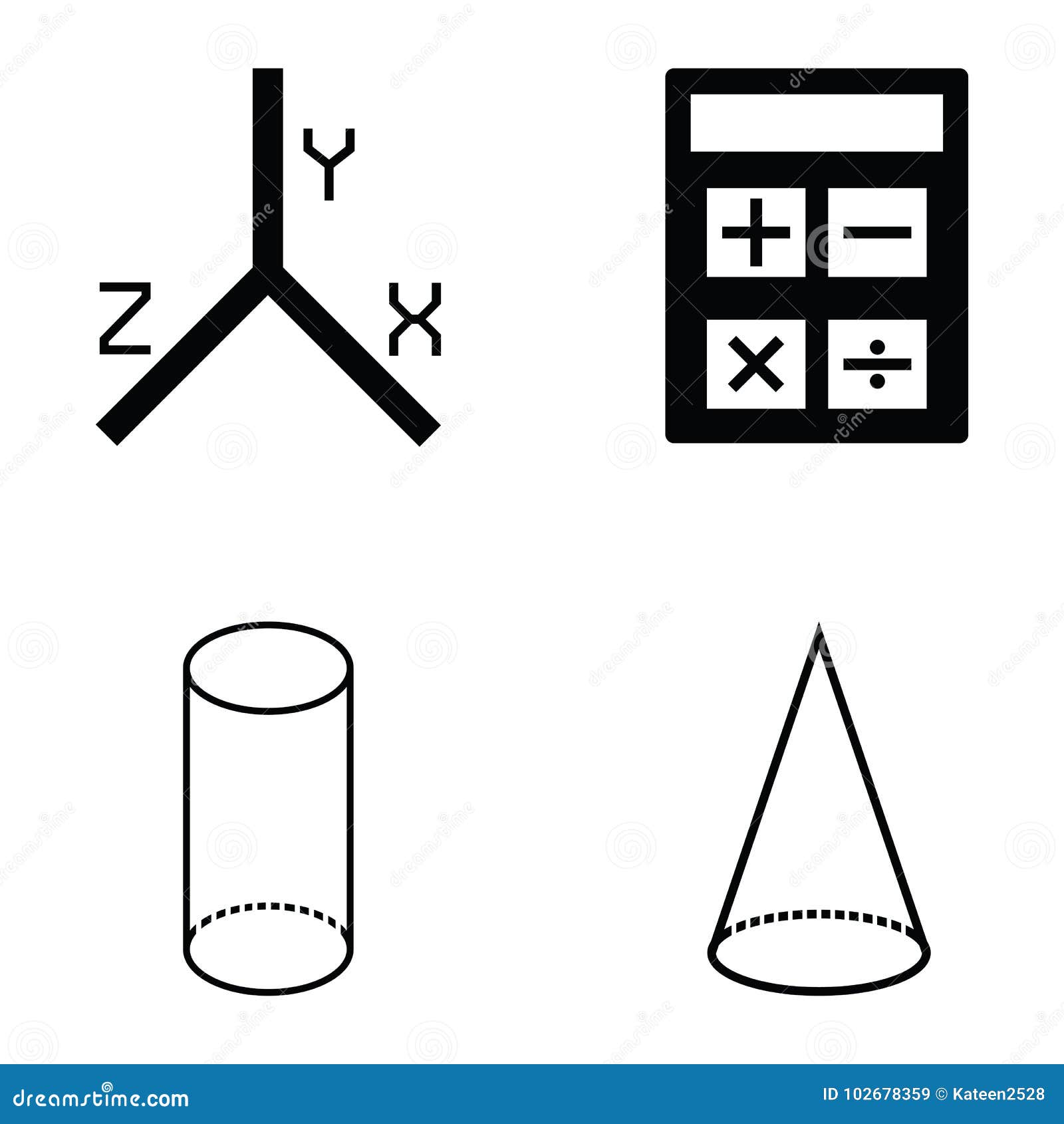 Math Icon Set Illustration Design Stock Vector - Illustration of ...