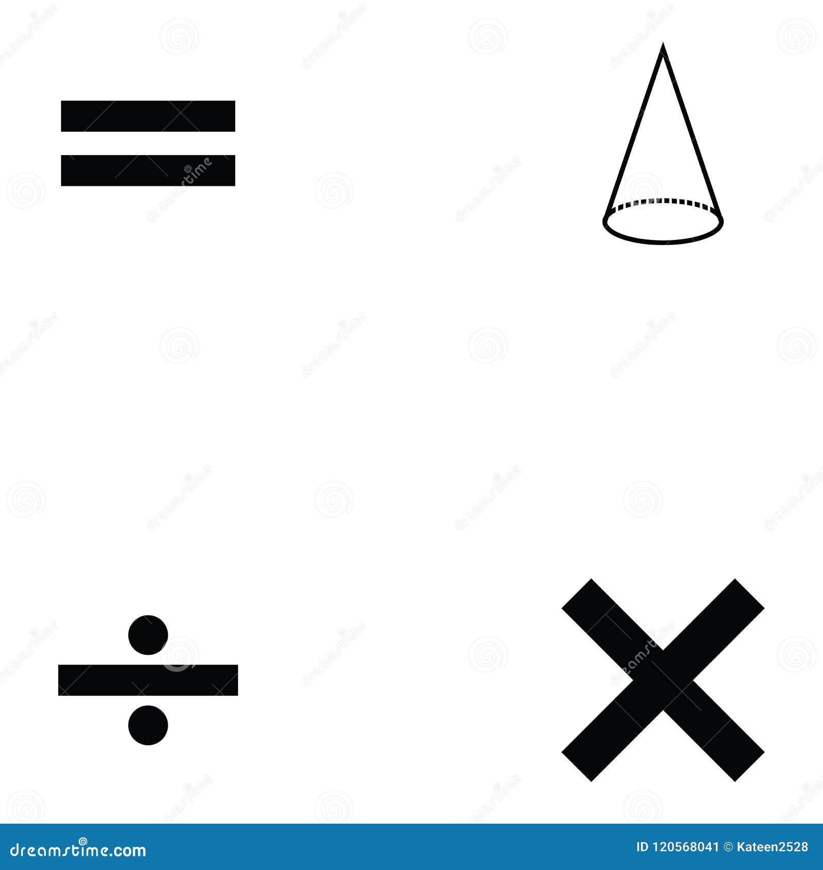 Math icon set stock vector. Illustration of black, formula - 120568041