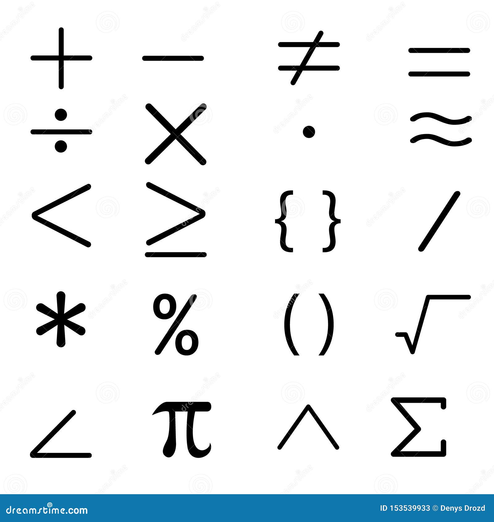 Math Icon Vector Set. Mathematical Calculations Symbol Illustration ... Math Icon Vector Set. Mathematical Calculations Symbol Illustration ...
