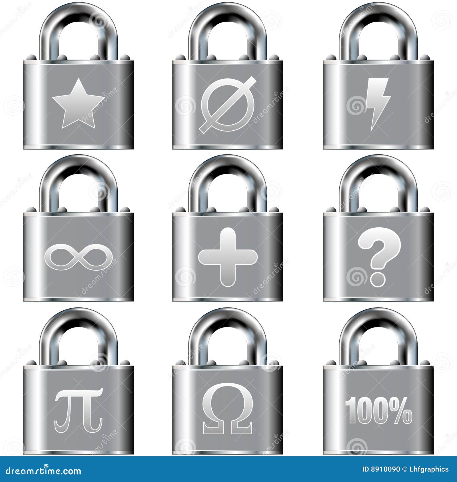 Vector Lock Icon Symbol And Security With Red Color | CartoonDealer.com ...