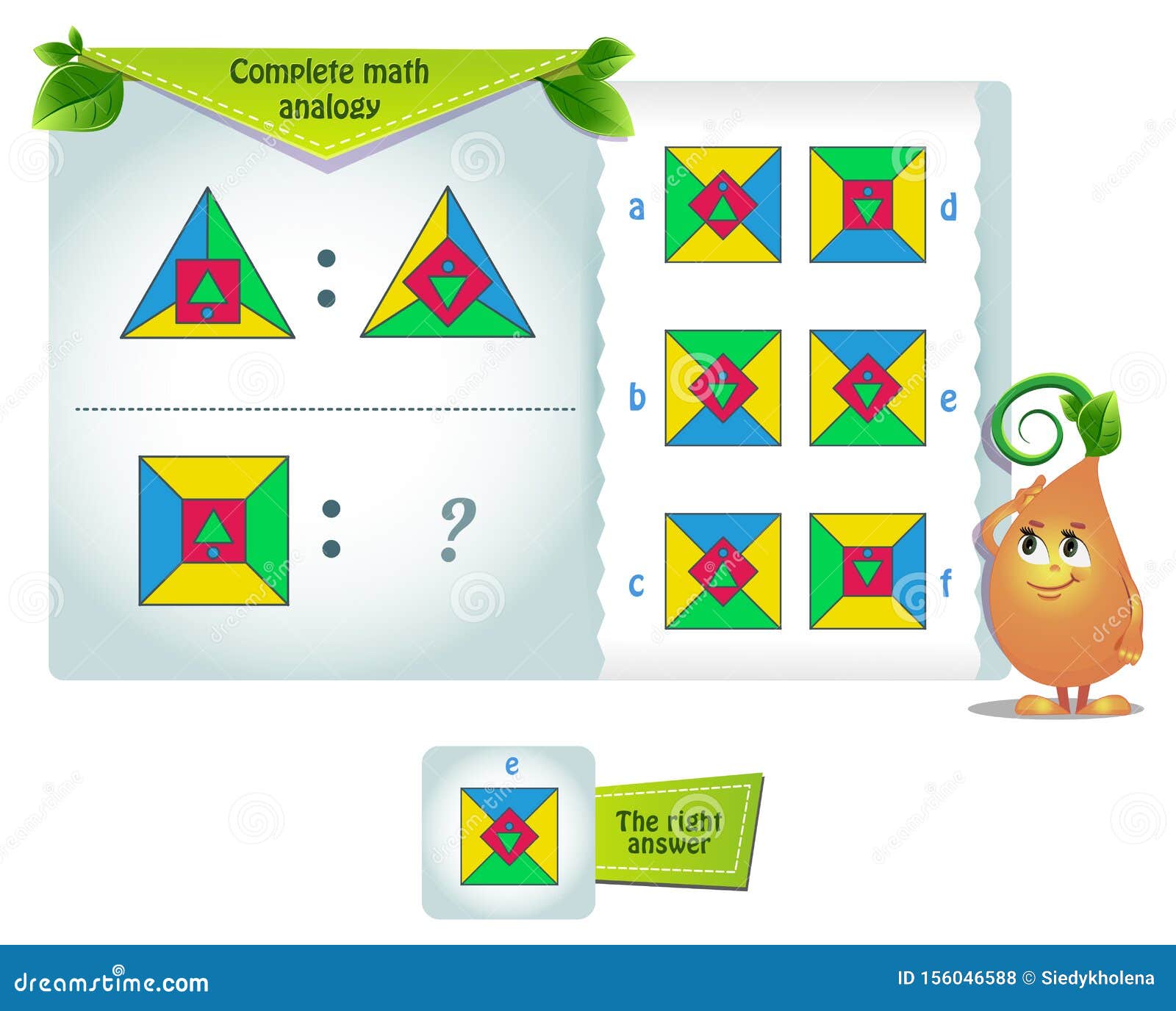 Math iq shape analogy stock illustration. Illustration of entertainment ...