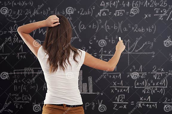 Math isn t easy stock image. Image of head, number, intelligence - 31124761