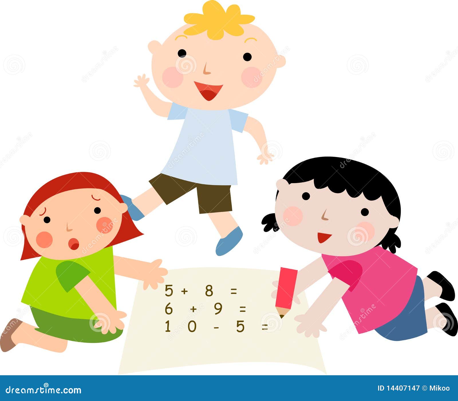 Math kids stock vector. Illustration of mathematics, drawing - 14407147