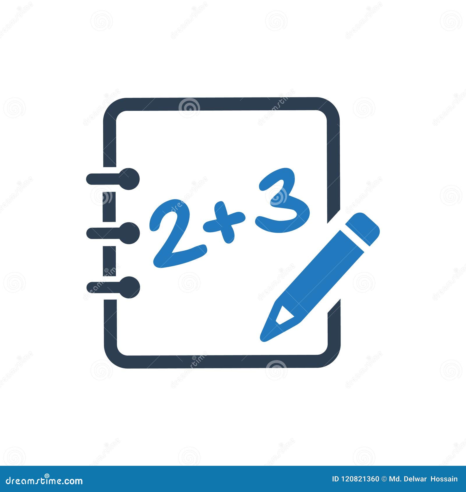 Math Learning Icon stock vector. Illustration of school - 120821360
