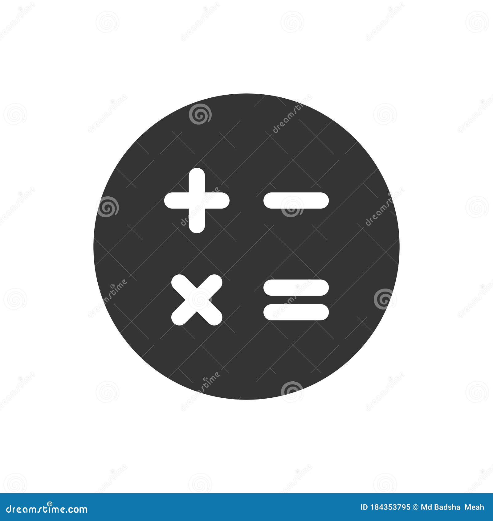 Math learning Icon stock vector. Illustration of vector - 184353795