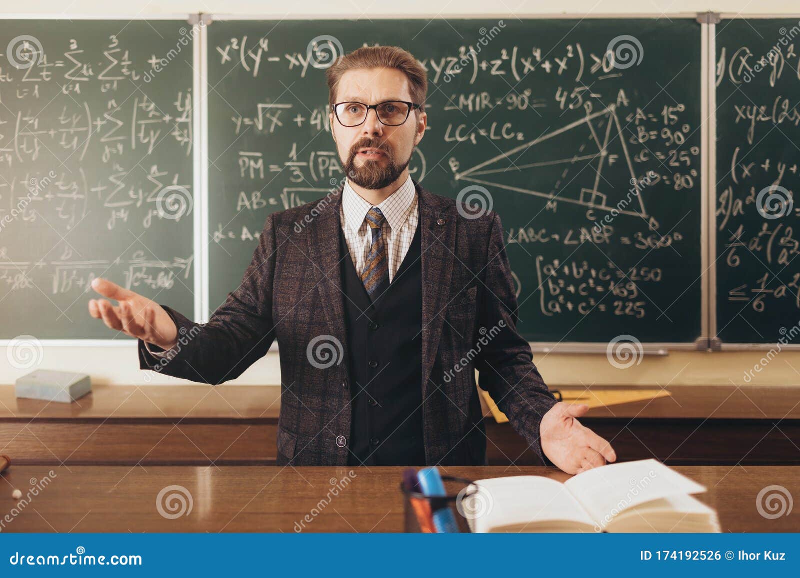 Math Lecture Held by an Intelligent Academic Stock Photo - Image of ...