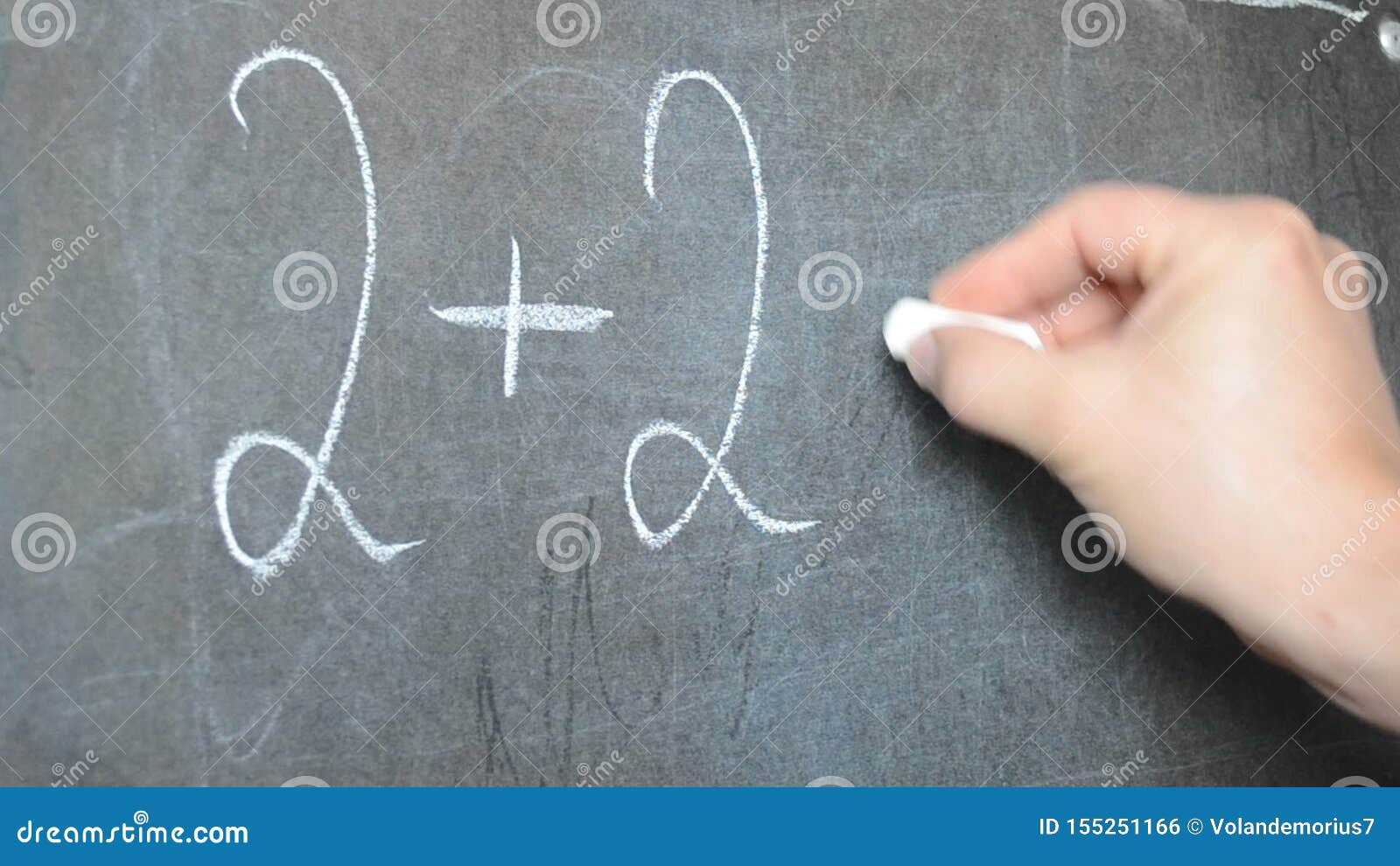 Writing in Chalk on a Blackboard. Math Lesson. Stock Footage - Video of ...