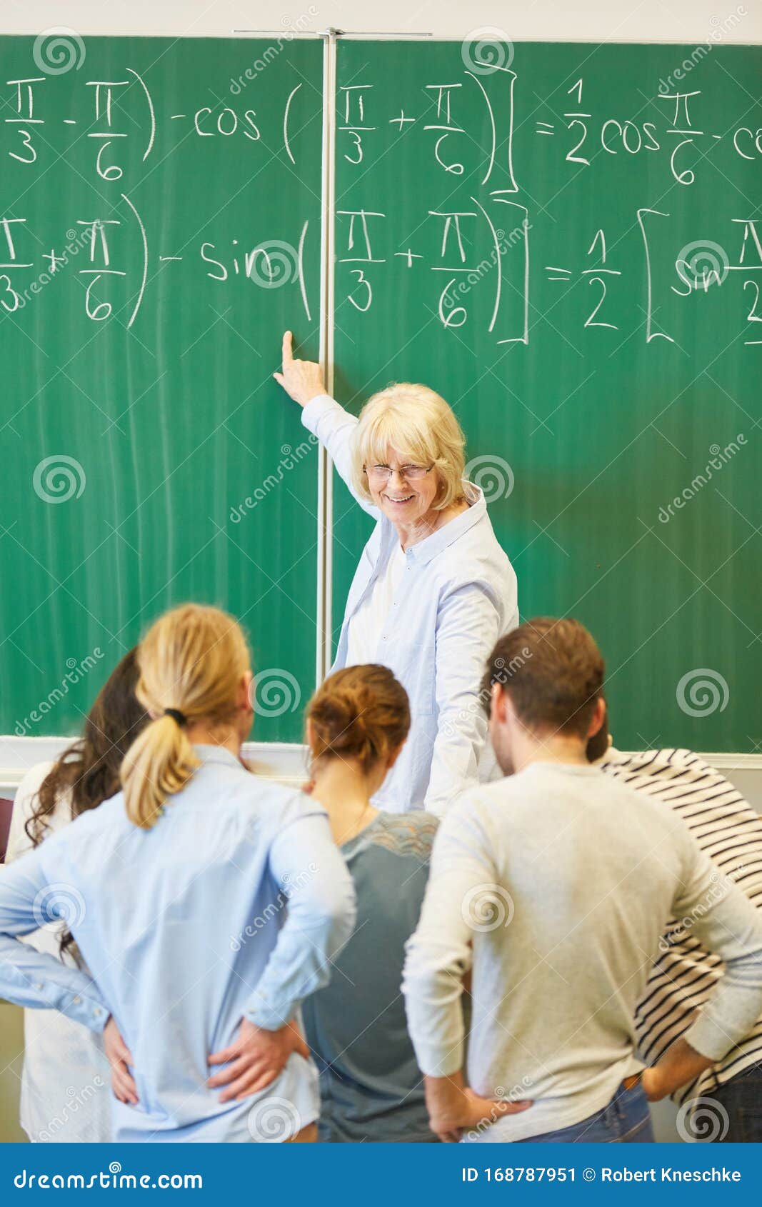 Math lessons on chalkboard stock image. Image of knowledge - 168787951