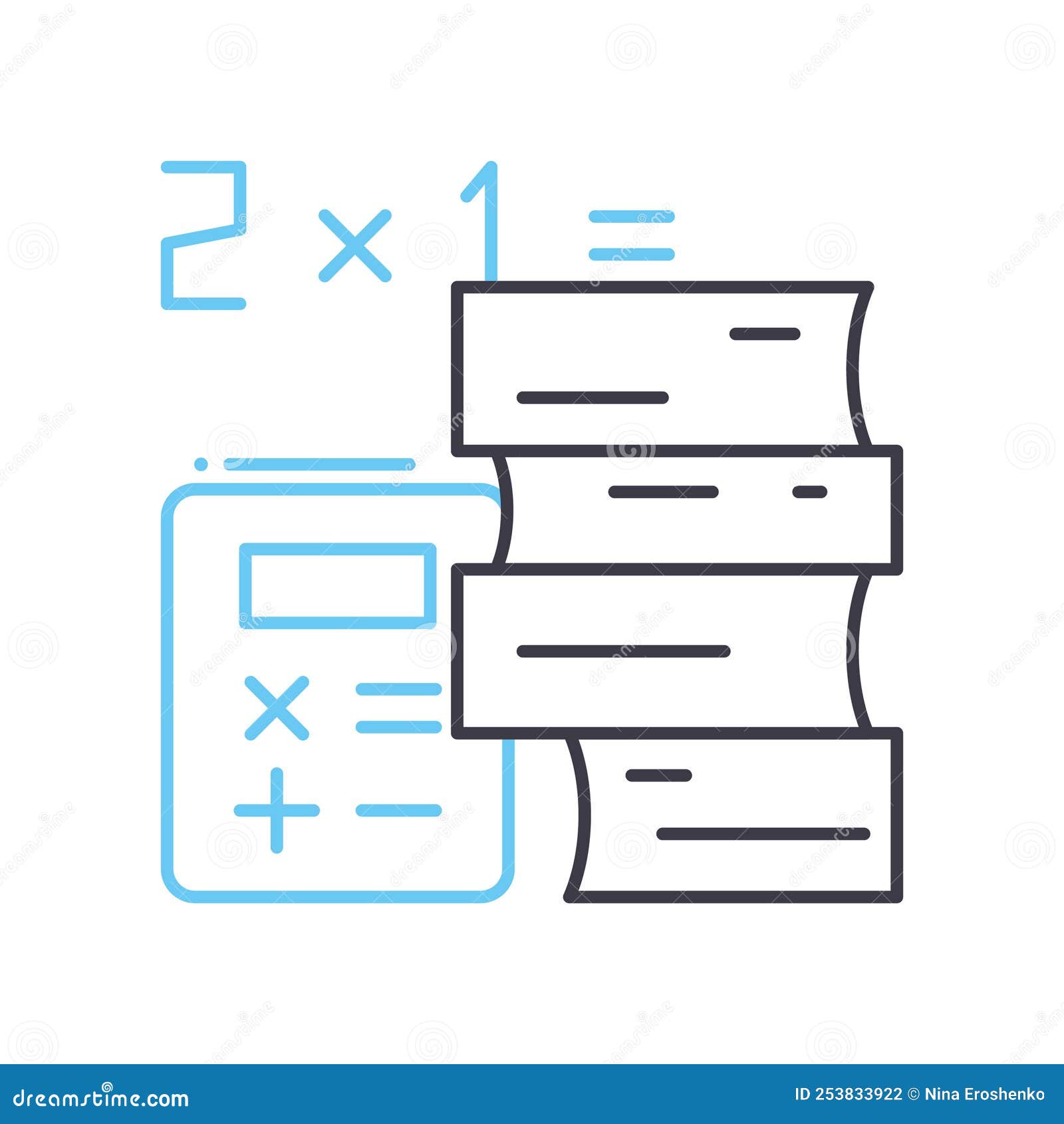 Math Line Icon, Outline Symbol, Vector Illustration, Concept Sign Stock ...