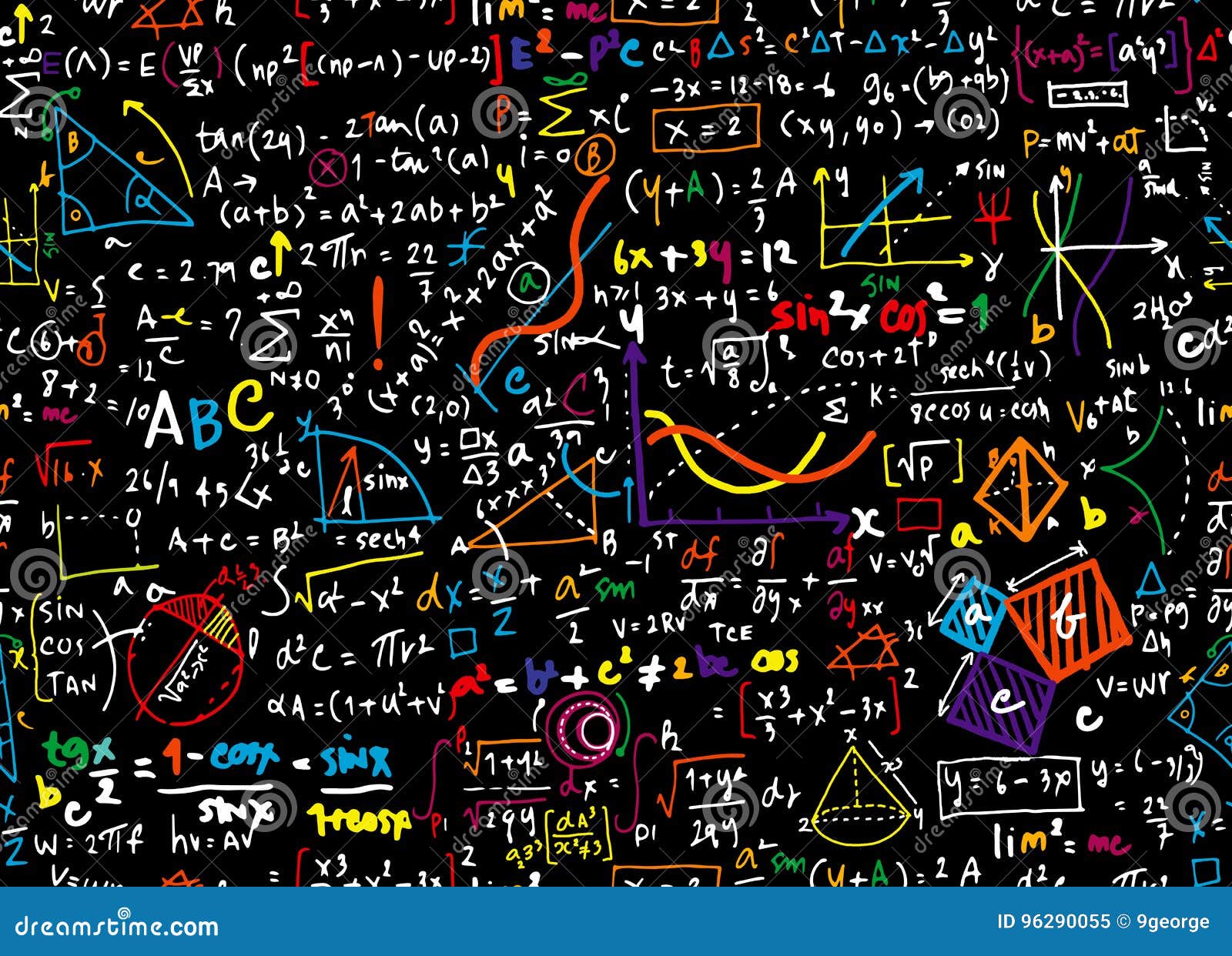 Math Linear Mathematics Education Circle Background With Geometrical ... Math Linear Mathematics Education Circle Background With Geometrical ...