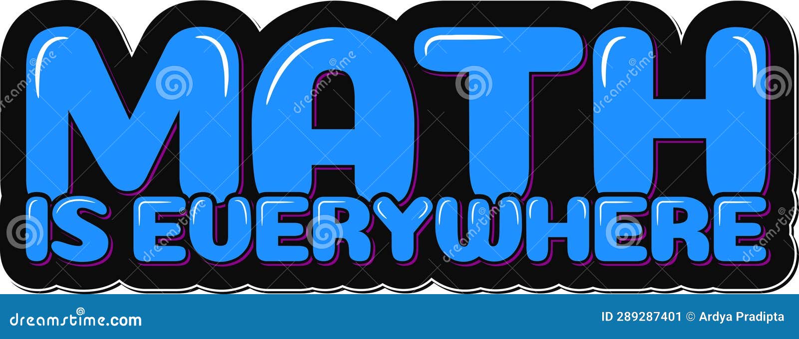 Math Magic Everywhere stock vector. Illustration of phrase - 289287401