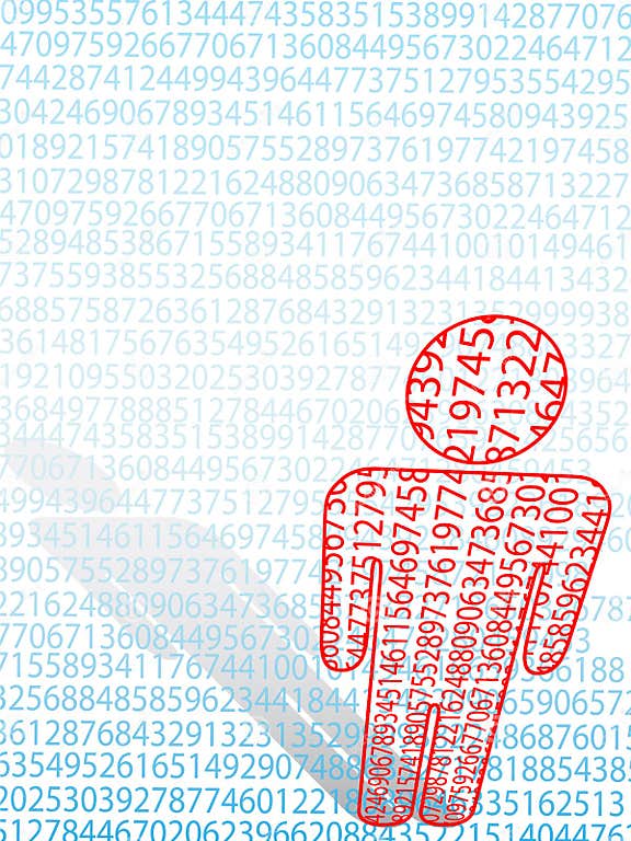 Math Man Symbol of Arithmetic Numerical Data Stock Vector ...