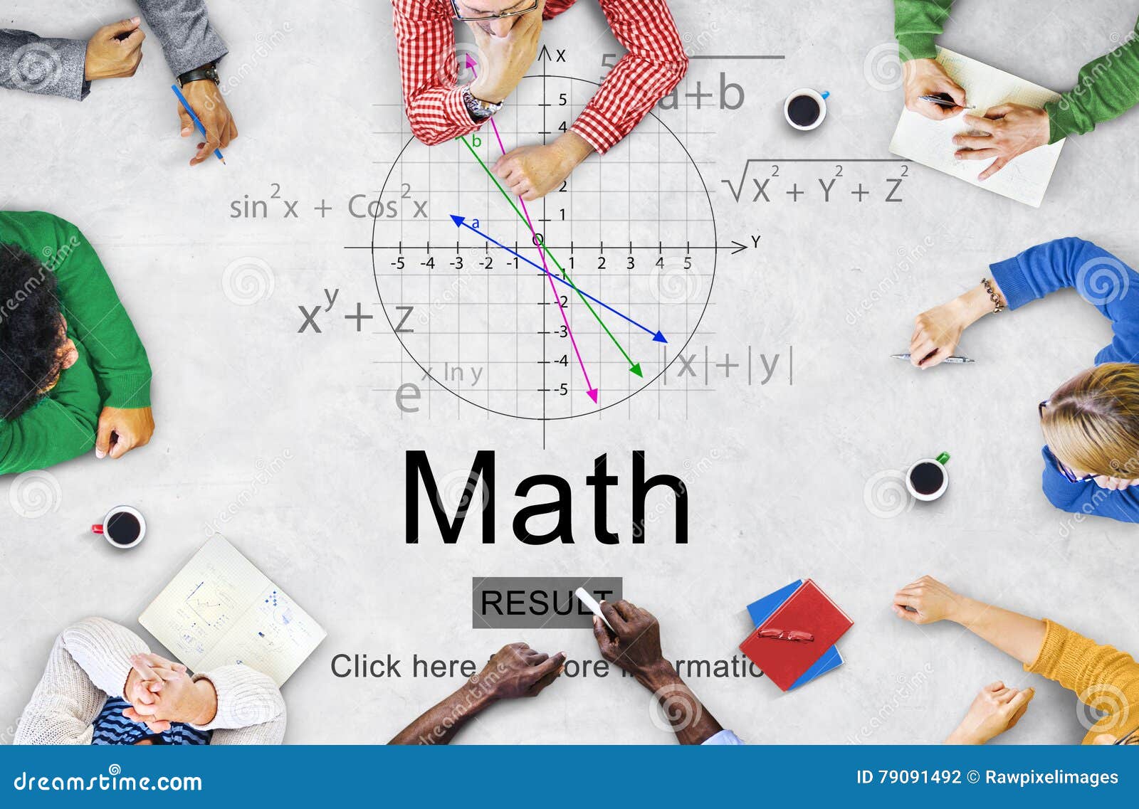 Math Mathematic Education Knowledge School Concept Stock Illustration ...