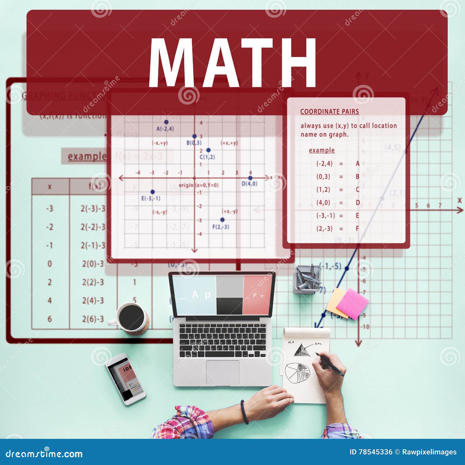 Math Mathematics Calculation Chart Concept Stock Photo - Image of ...
