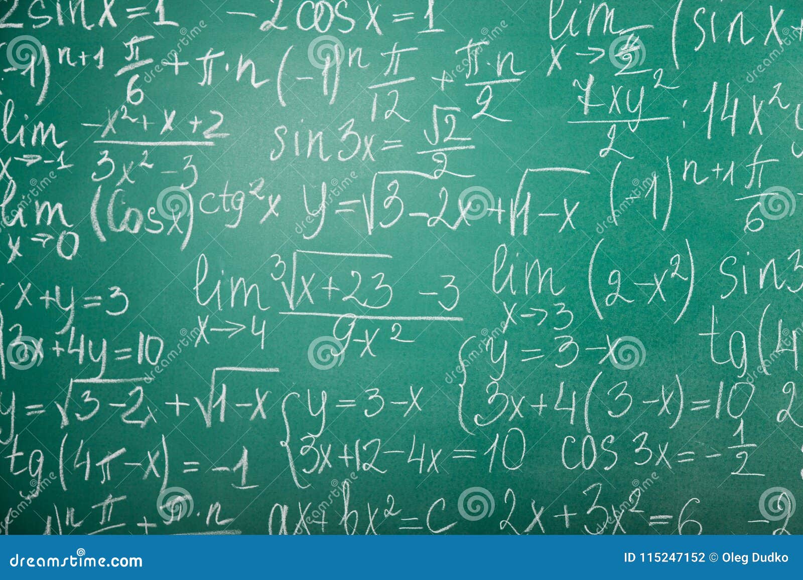 Math Formulas on School Tablet Stock Photo - Image of education ...