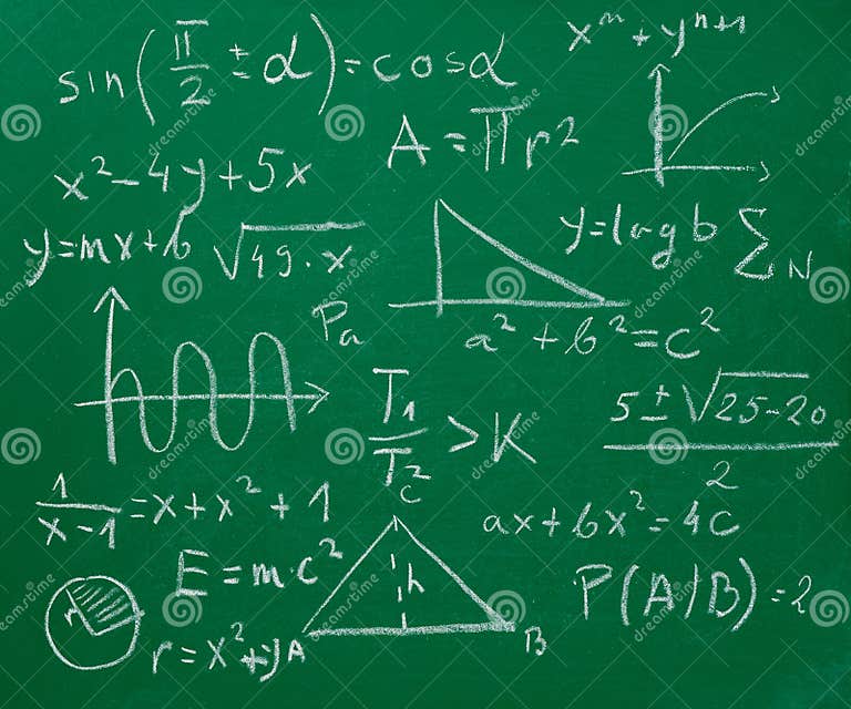 Math Mathematics Formula Chalkboard Blackboard Stock Photo - Image of ...
