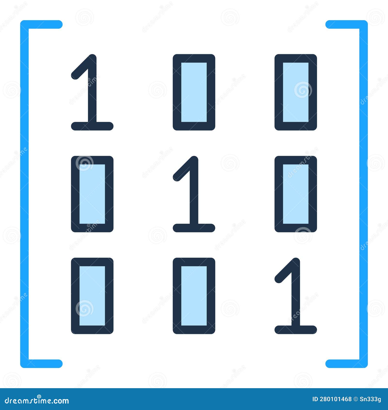 Math Matrix Vector Mathematics Sciecnce Concept Colored Icon Stock ...