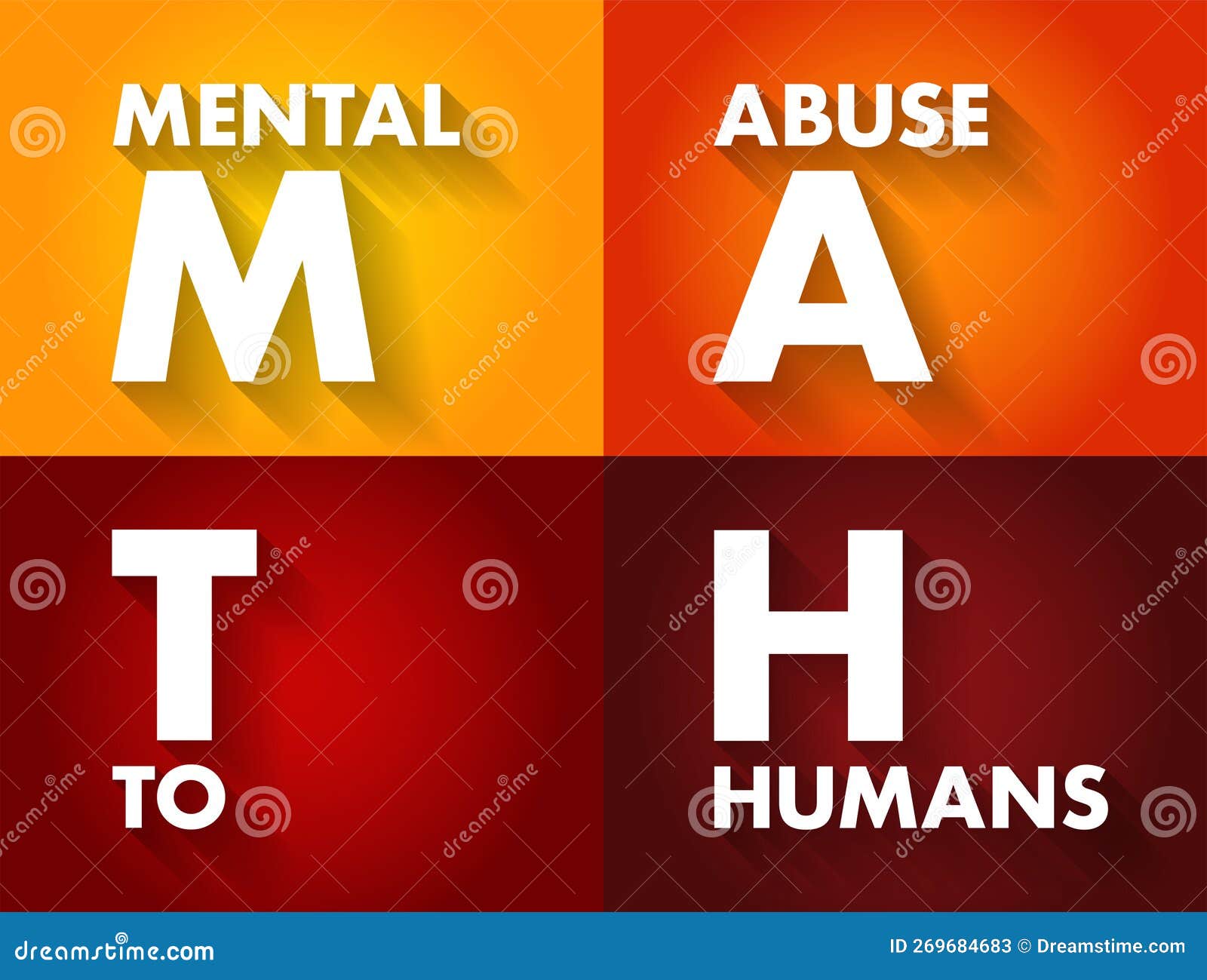 MATH - Mental Abuse To Humans Acronym, Concept Background Stock ...