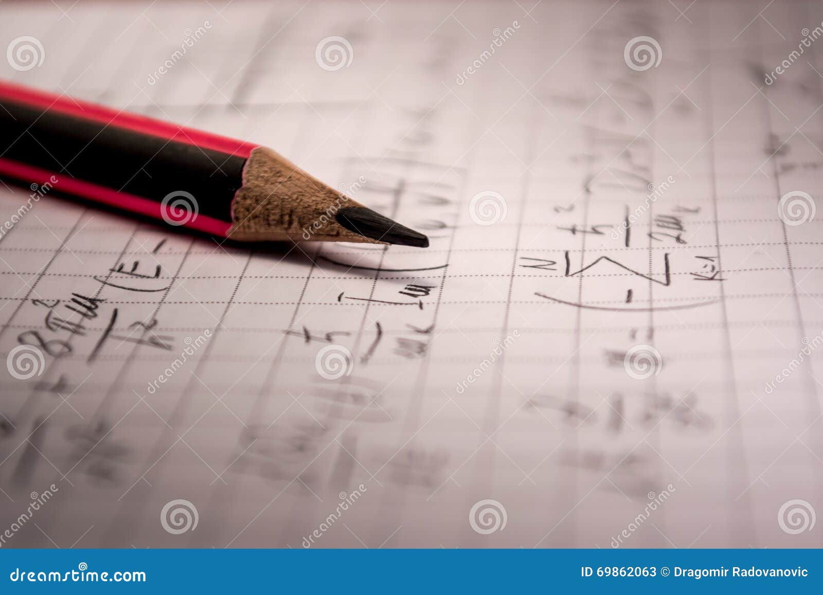 Math notebook stock image. Image of sheet, back, school - 69862063