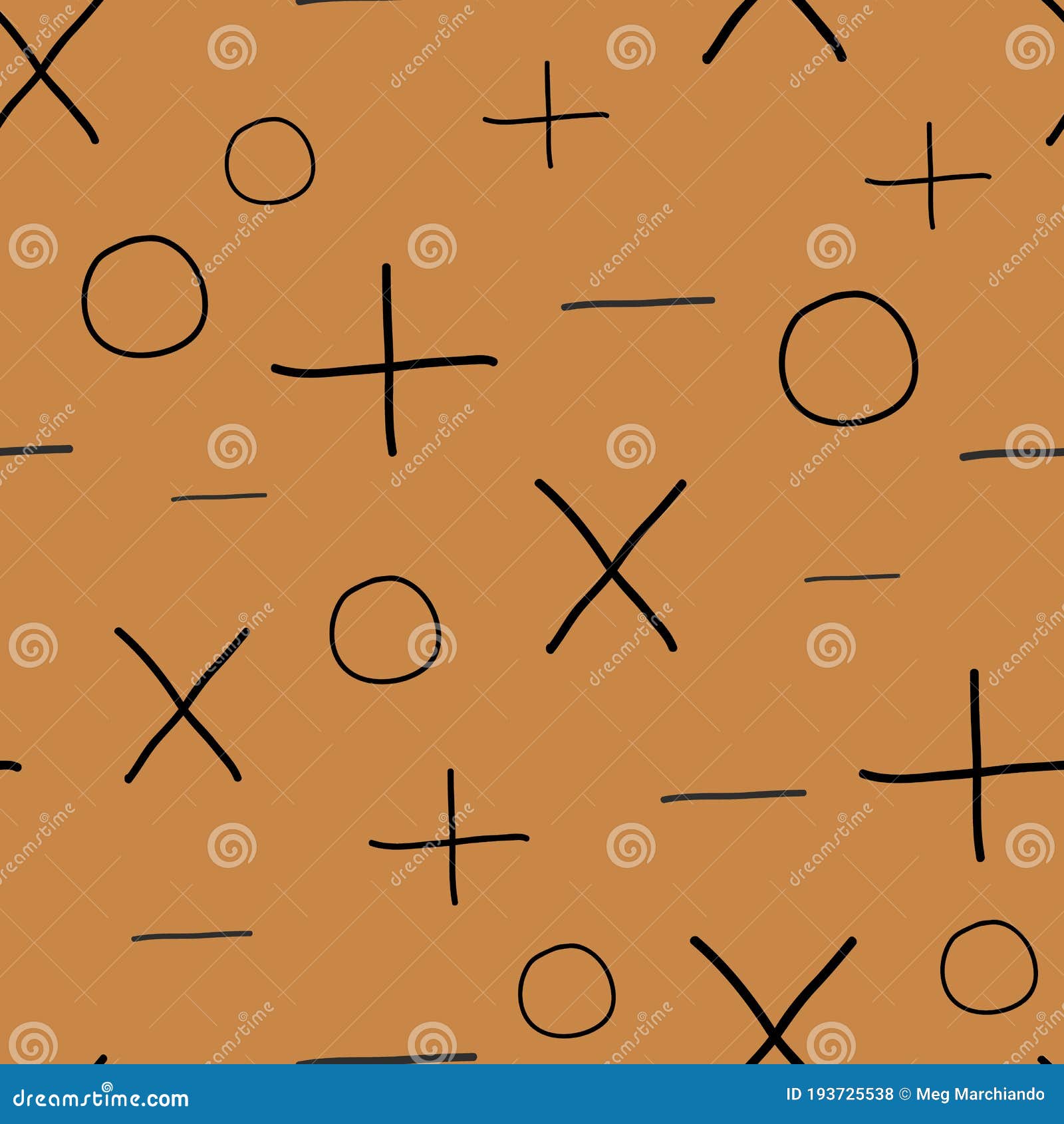 Math Notes Black on Brown Background Vector Seamless Repeat Pattern ...