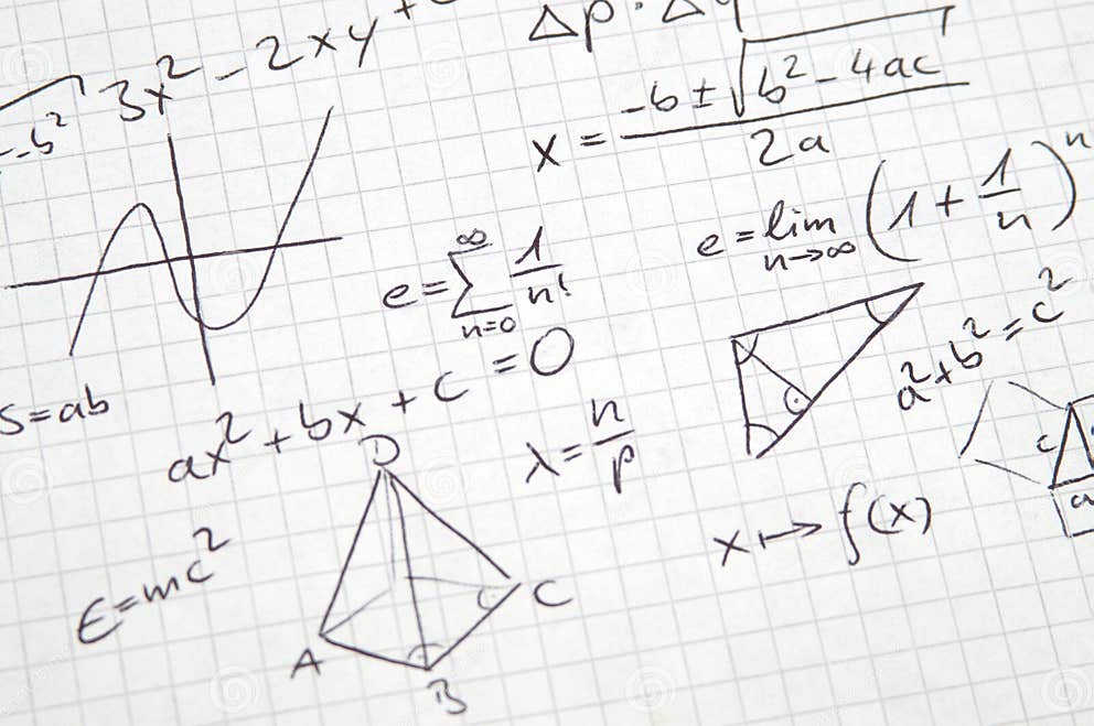 Math notes stock photo. Image of longhand, resources - 92132862