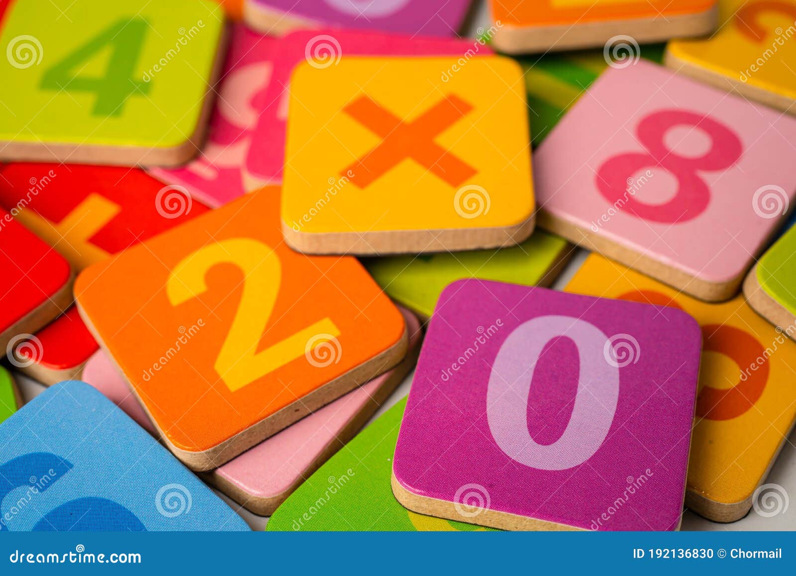 Math Number Colorful Background, Education Study Mathematics Learning ...