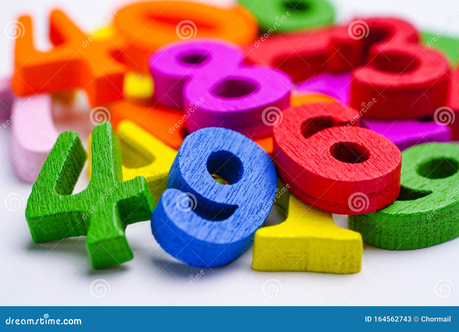 Number 4 From Colorful Rainbow Dotted Lines Isolated On White ...